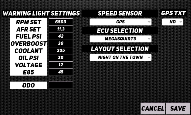 NexGenEFI Digital Dash Community Edition Downloads – Bartonek Drag Racing